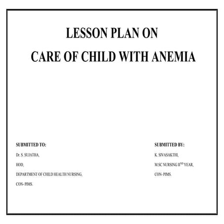 anemia types, classification, management | PDF