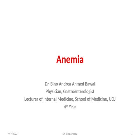Anemia.pptx_4th_year pathology lecture ppt | PPTX