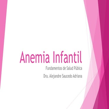 Anemia Infantil, signos y sintomas en niños | PPTX