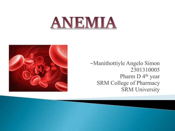 Anemia - Types, Pathophysiology, Clinical Manifestations, Etiology ...