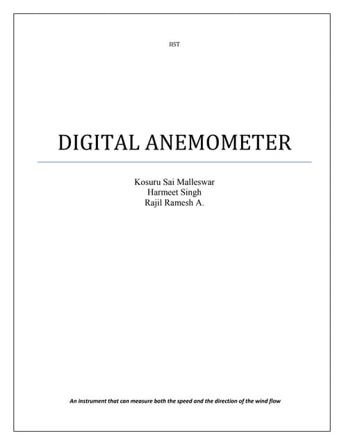 Anemometer Pd. 4 | PPTX