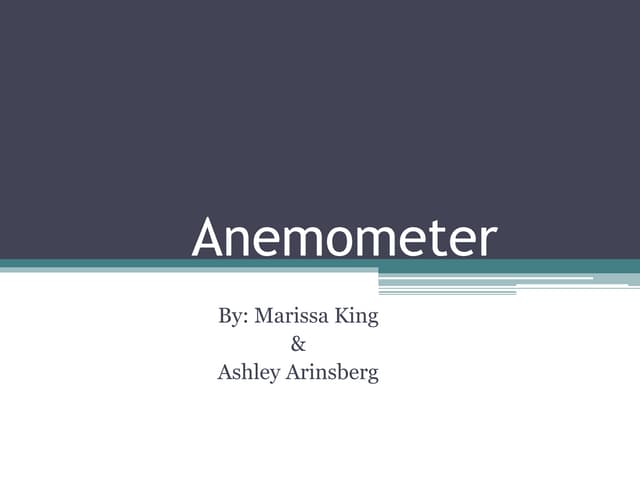 Anemometer Pd. 4 | PPTX