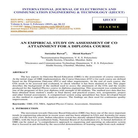 Steps for CO-PO attainment process in the Accreditation | PDF