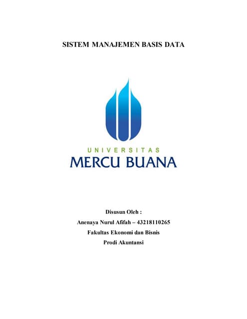 Sistem manajemen basis data | PDF