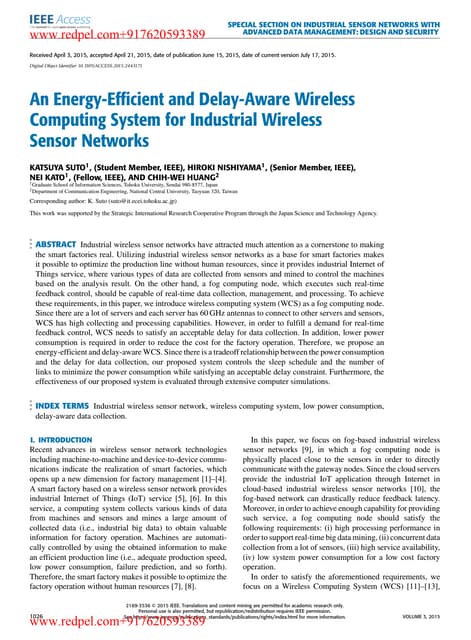 An Energy Efficient And Delay Aware Wireless Computing System For