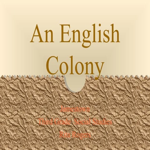 An english colony (social studies) | PPT