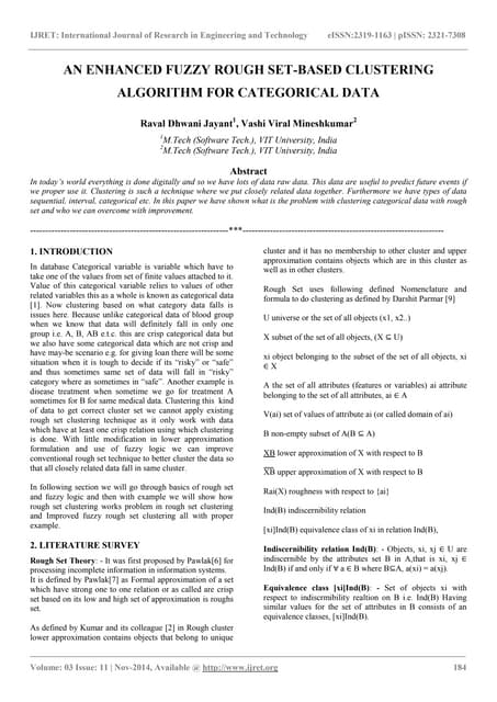 An Enhanced Fuzzy Rough Set Based Clustering Algorithm For Categorical