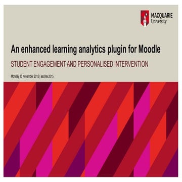 An enhanced learning analytics plugin for Moodle: Student engagement ...