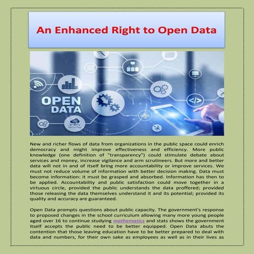 An Enhanced Right to Open Data | PDF