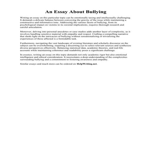 An Essay About Bullying.pdf
