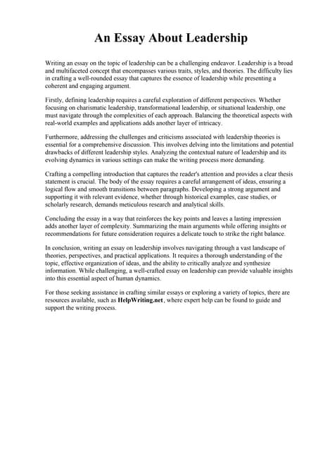 Leadership Theories Essay.pdf