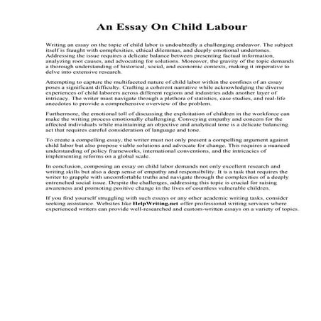 An Essay On Child Labour.pdf