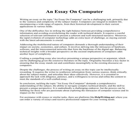 An Essay On Computer.pdf