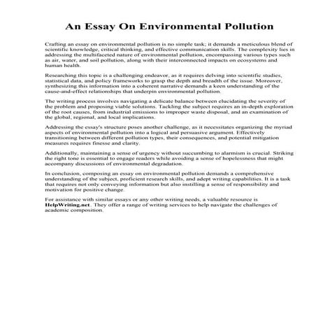An Essay On Environmental Pollution.pdf