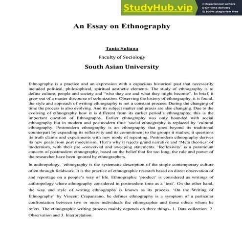 An Essay on Ethnography.pdf