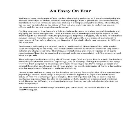 An Essay On Fear.pdf