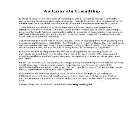 An Essay On Friendship.pdf