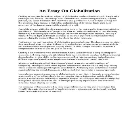 An Essay On Globalization.pdf