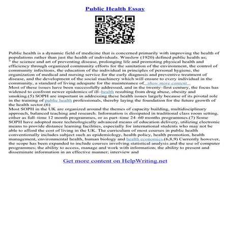 An Essay On Health | PDF