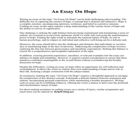 An Essay On Hope.pdf