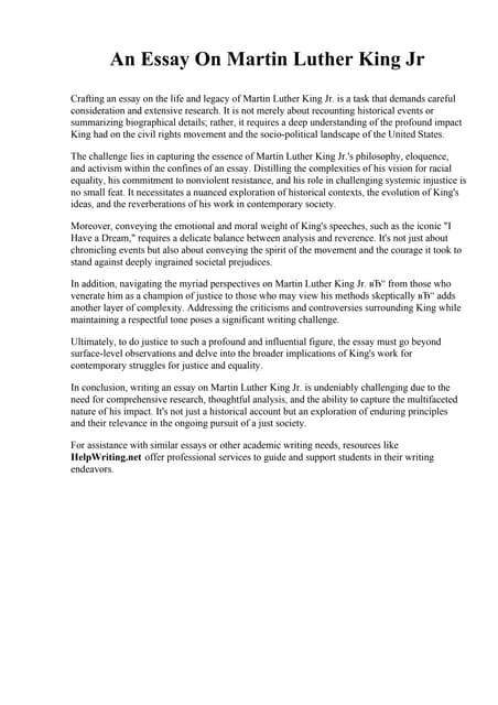 Martin Luther King I Have A Dream Speech Analysis Essay.pdf