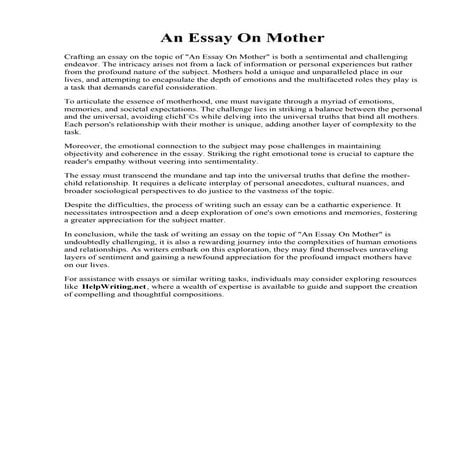 An Essay On Mother.pdf