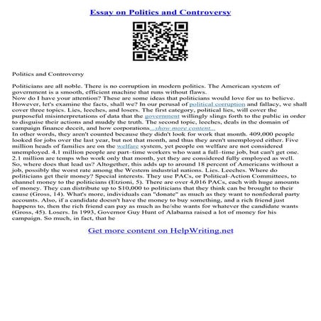 An Essay On Politics | PDF