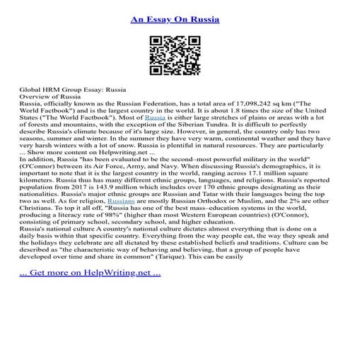 An Essay On Russia | PDF