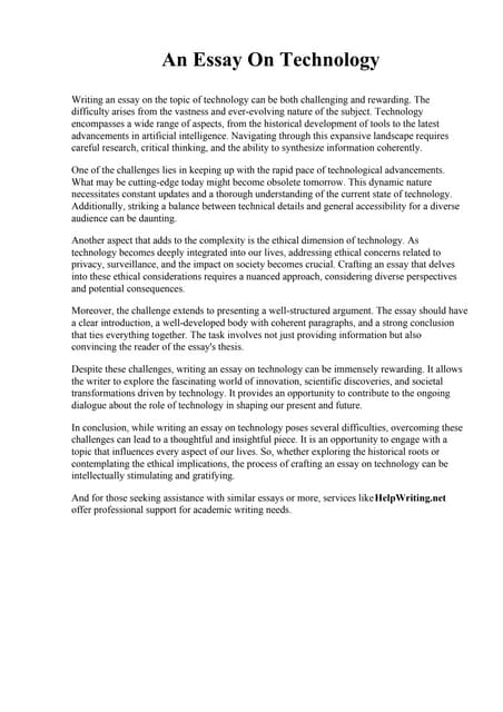 Essay Writing About Technology.pdf