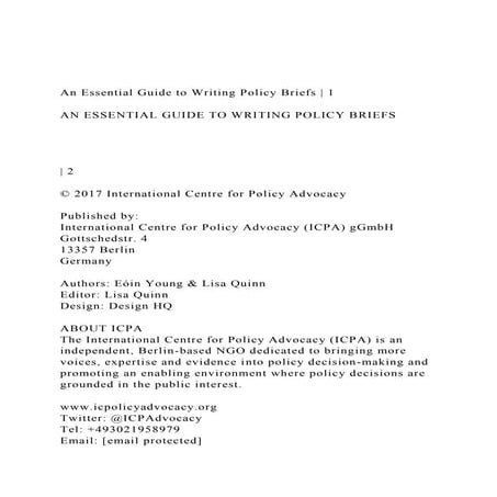 An Essential Guide to Writing Policy Briefs 1AN ESSENTIA.docx