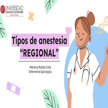 ANESTESIA REGIONAL TECNICAS QX QUIRURGICAS | PPTX