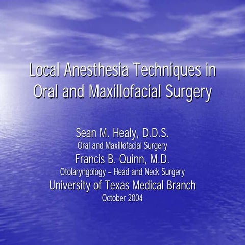 Mandibular anesthetic techniques | PDF