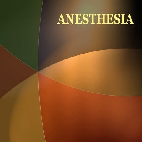 Anesthesia | PPT
