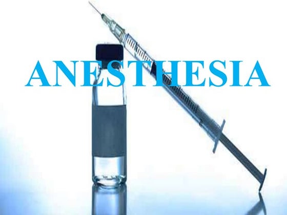 anesthesia | PPT