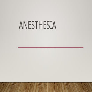 Anesthesia | PPTX