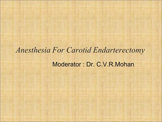 Carotid Endarterectomy | PPT