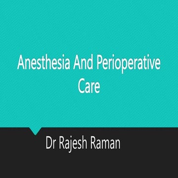 The Post anesthesia care unit [PACU] ppt | PPTX