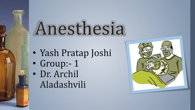 Anesthesia | PPTX