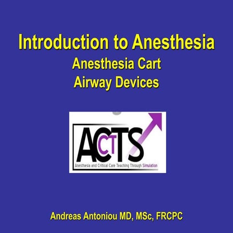 Anesthesia Cart, Difficult Airway - updated Jan 31 2014.ppt