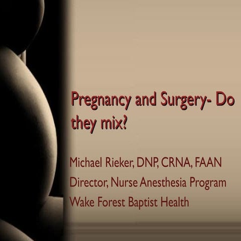 Anesthesia During Pregnancy | PPT