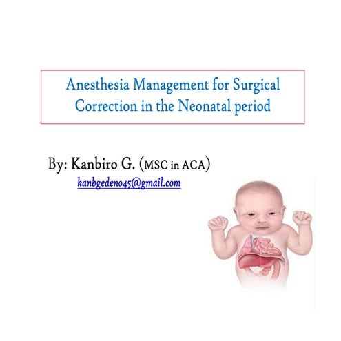 Anesthesia for Neonatal congenital correction surgery.pdf