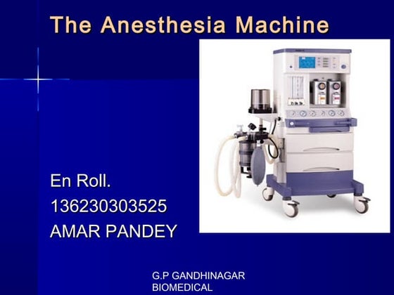 Anaesthesia machine | PDF