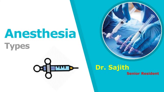 Introduction to Anesthesia for medical students | PPT