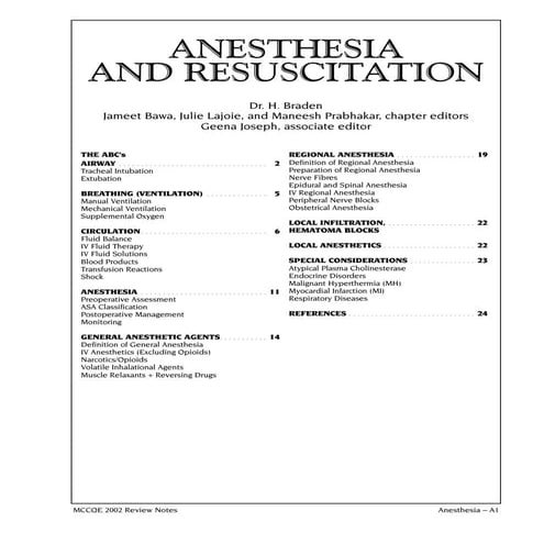 Anesthesia short reference copy | PDF | Ear, Nose and Throat Conditions ...