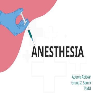 Anesthesia | PPTX