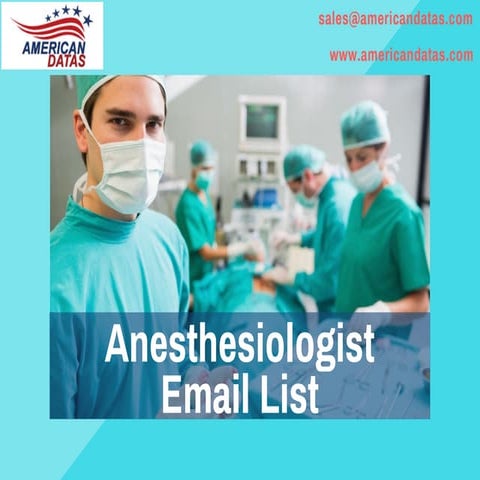Anesthesiologist Email Lists | Anesthesiologist Mailing Addresses | Marketing Database | PDF ...