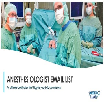 Anesthesiologists email list | PDF