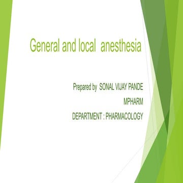 general and local anesthesia | PPTX