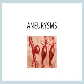aneurysm ppt powerpoint pathology science | PPTX