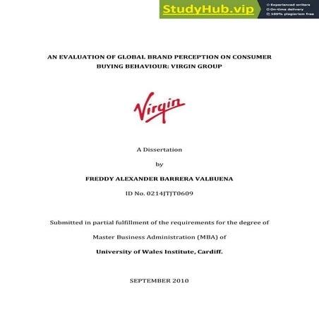 AN EVALUATION OF GLOBAL BRAND PERCEPTION ON CONSUMER BUYING BEHAVIOUR ...
